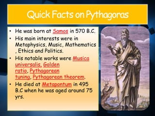 Pythagoras and Pythagorean theorem | PPT