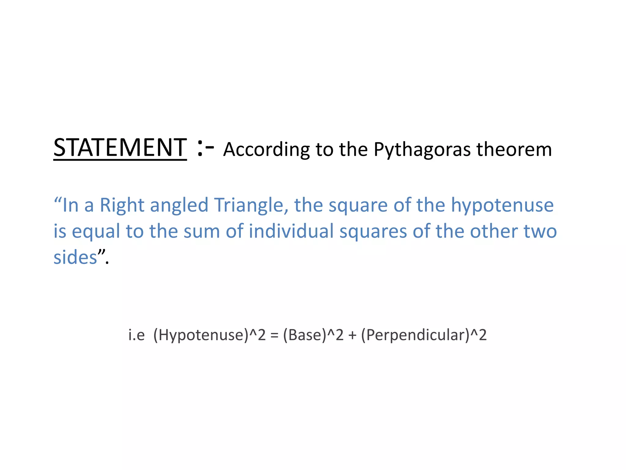 Pythagoras Theorem | PPT