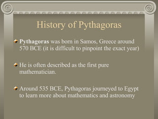Pythagoras And The Pythagorean Theorem | PPT