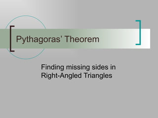 Pythagoras' Theorem | PPT