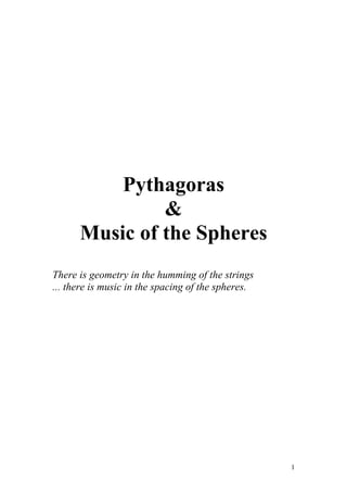 Pythagoras and music of the spheres | PDF
