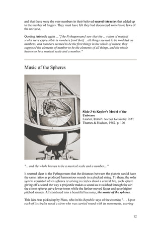 Pythagoras and music of the spheres | PDF