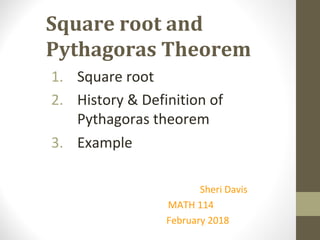 Pythagoras and square root new week5 | PPT