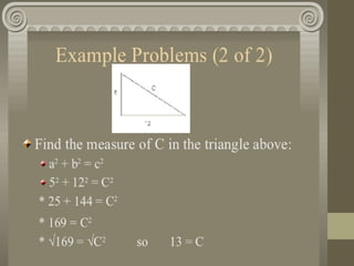 Pythagoras and square root new week5 | PPT | Free Download