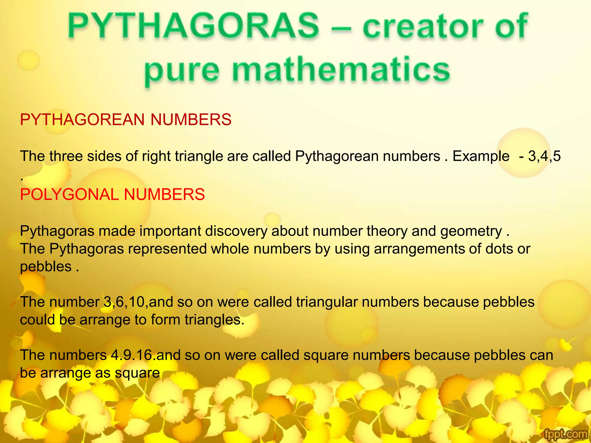 Pythagoras ( great mathematician ) | PDF