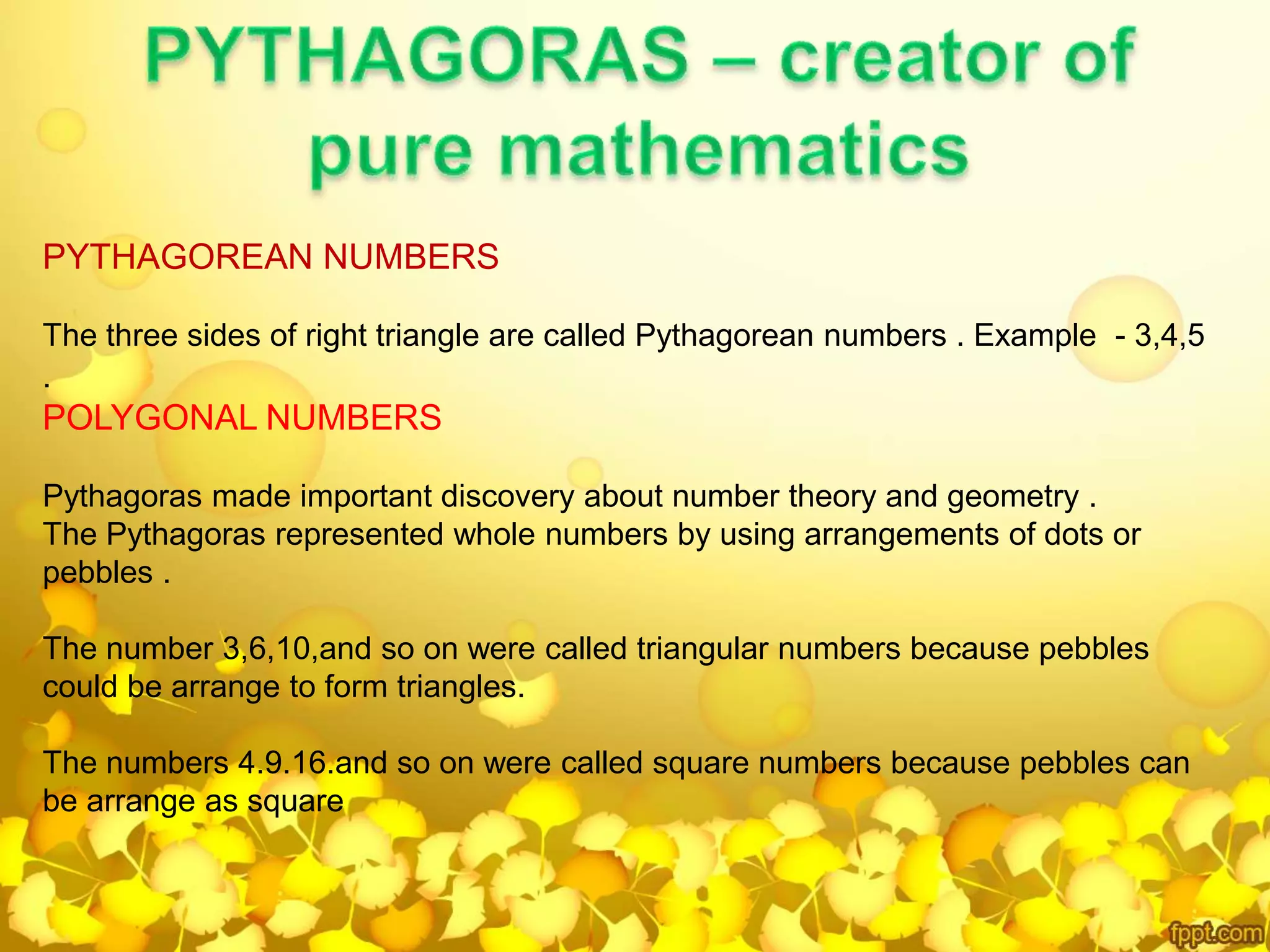 Pythagoras - the great mathematician | PPT