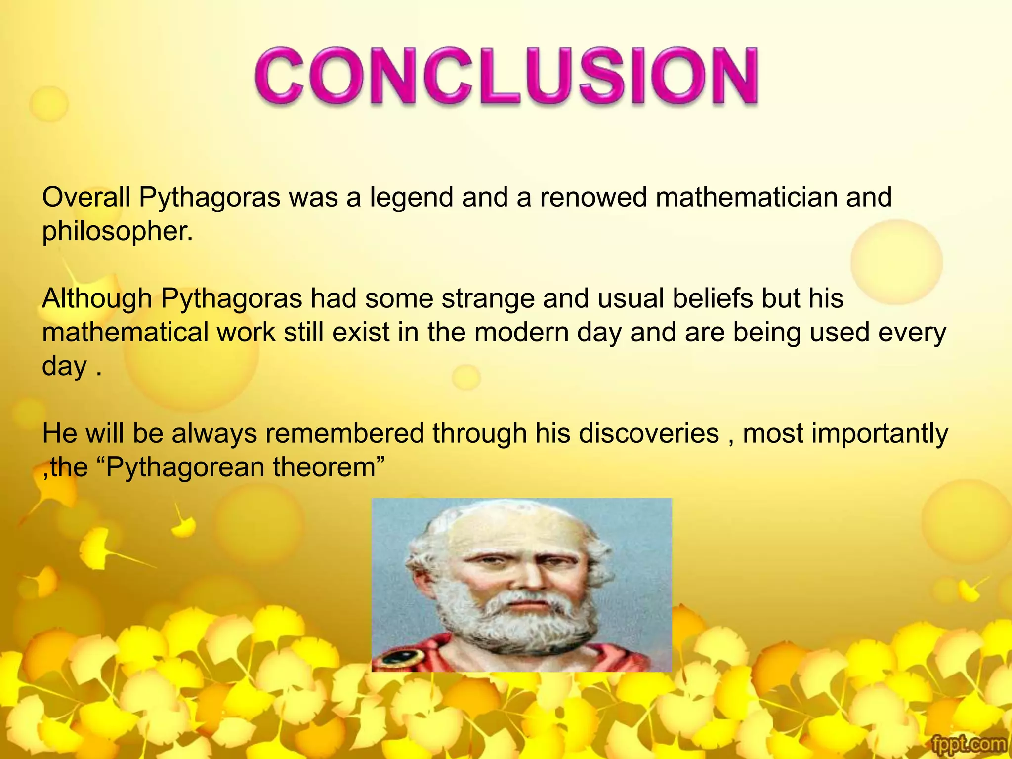 Pythagoras - the great mathematician | PPT