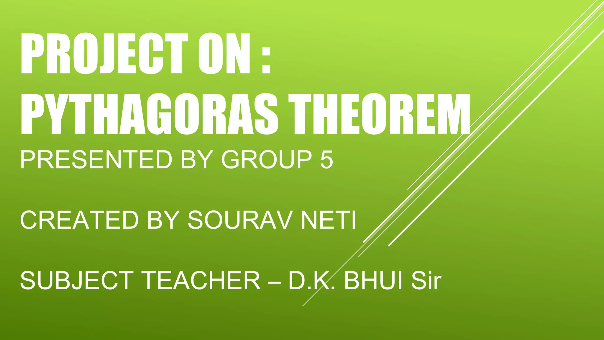 Pythagoras theorem | PPTX