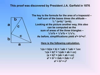 Pythagorean Theorem Proof Garfield