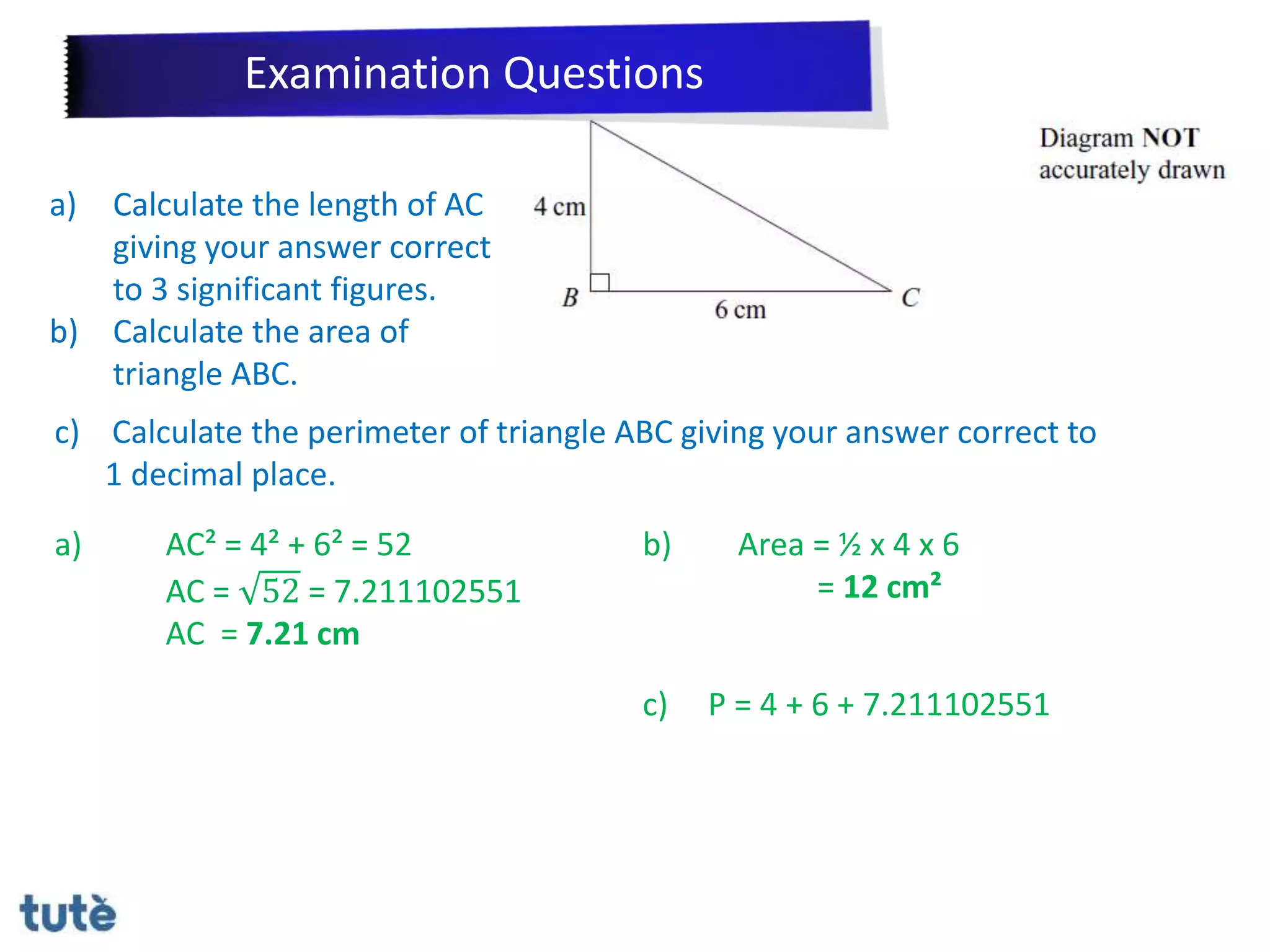 Pythagoras Theorem Graphs | PPT