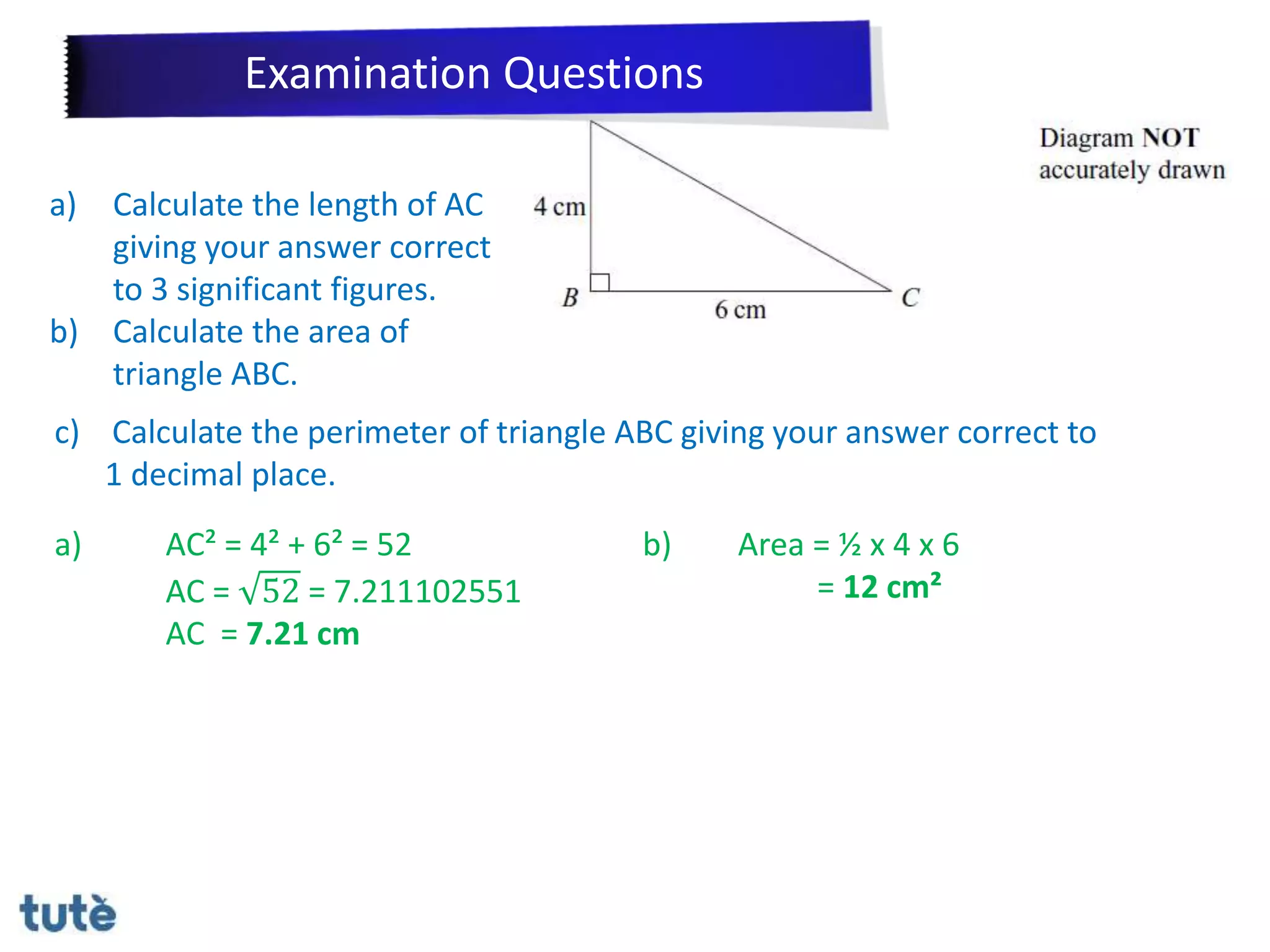 Pythagoras theorem graphs | PPT