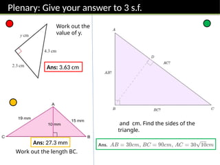 Introduction to Pythagoras’ Theorem Lesson | PPT