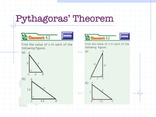 Pythagoras' Theorem & Square root pptttt | PDF