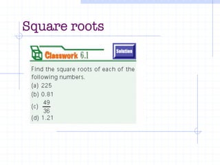 Pythagoras' Theorem & Square root pptttt | PDF