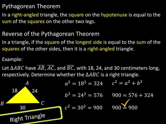 Pythagorean Theorem | PPTX | Physics | Science