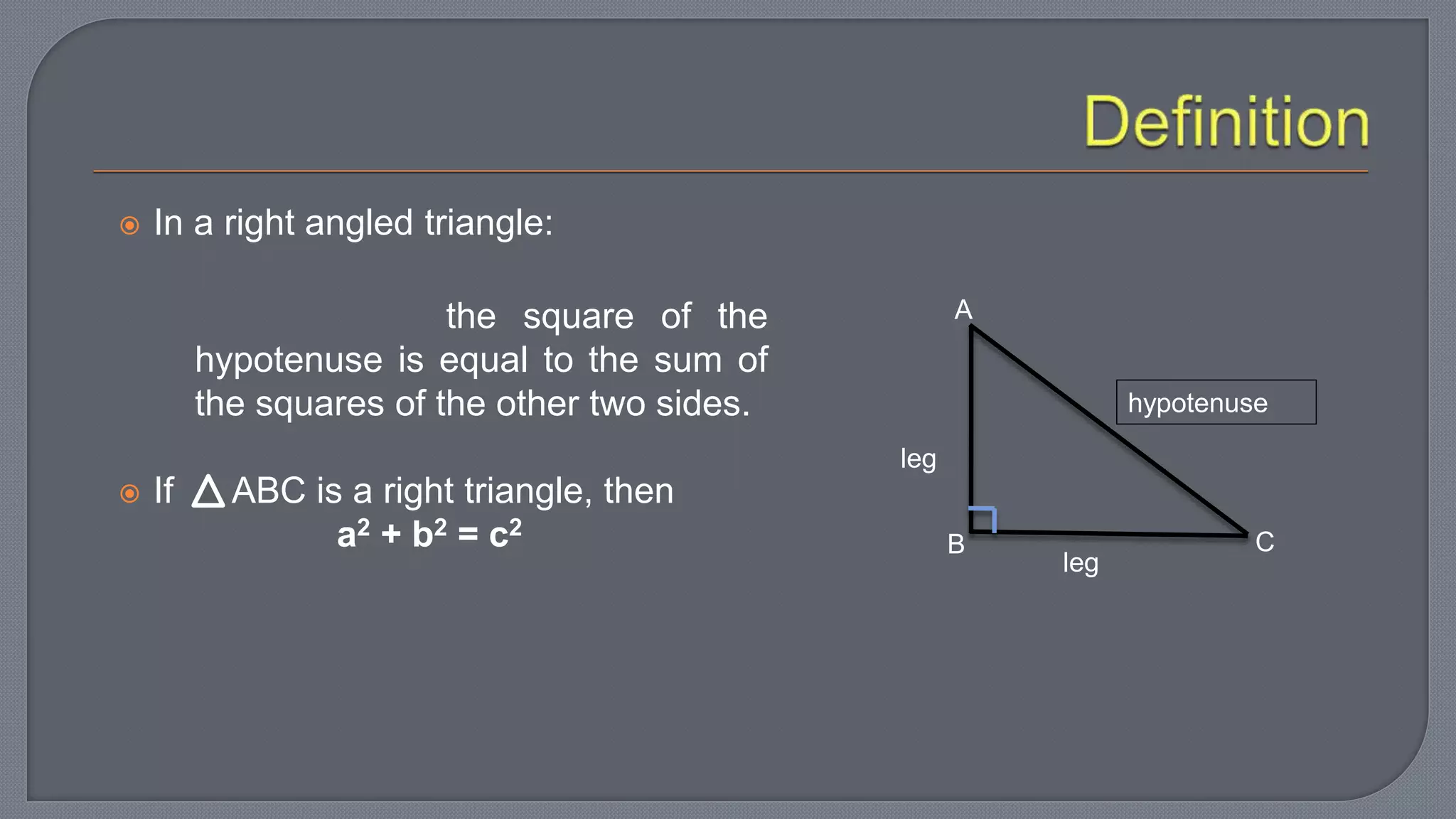 Pythagorean theorem-and-special-right-triangles | PPT