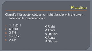 Pythagorean theorem-and-special-right-triangles | PPT