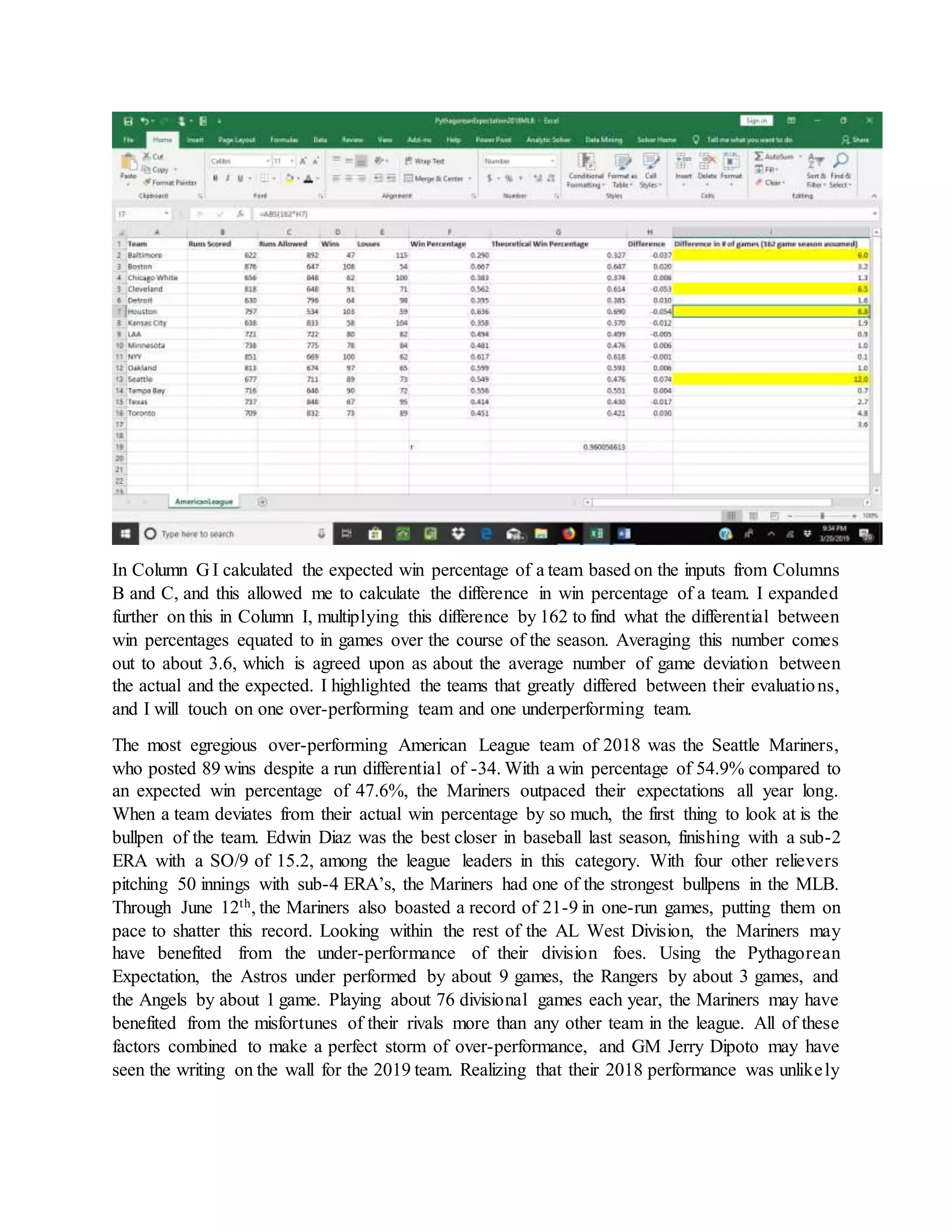 Pythagorean expectation | PDF