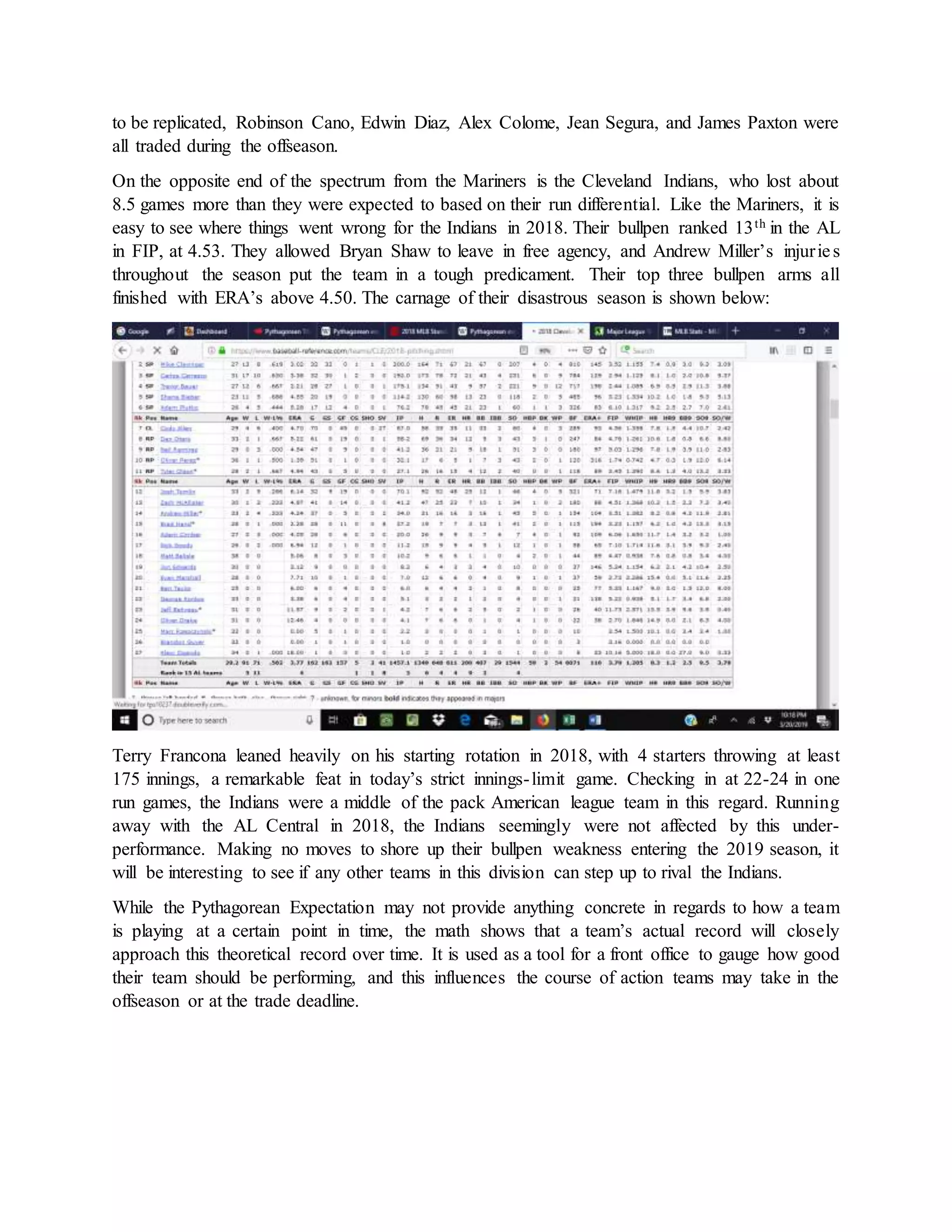 Pythagorean expectation | PDF