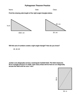 Pythagorean Practice | PDF