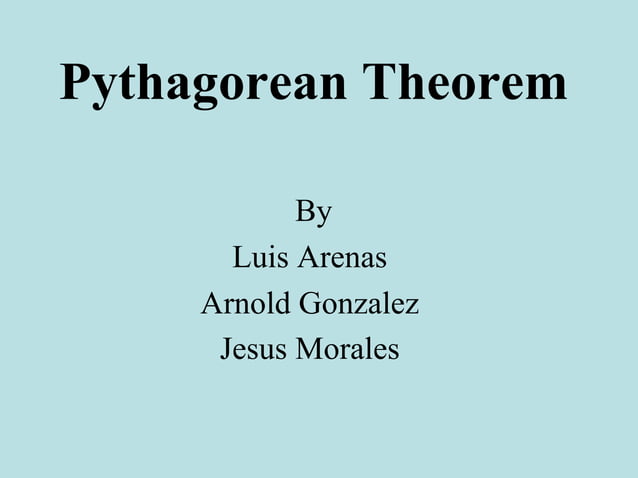 Pythagorean theorem | PPT