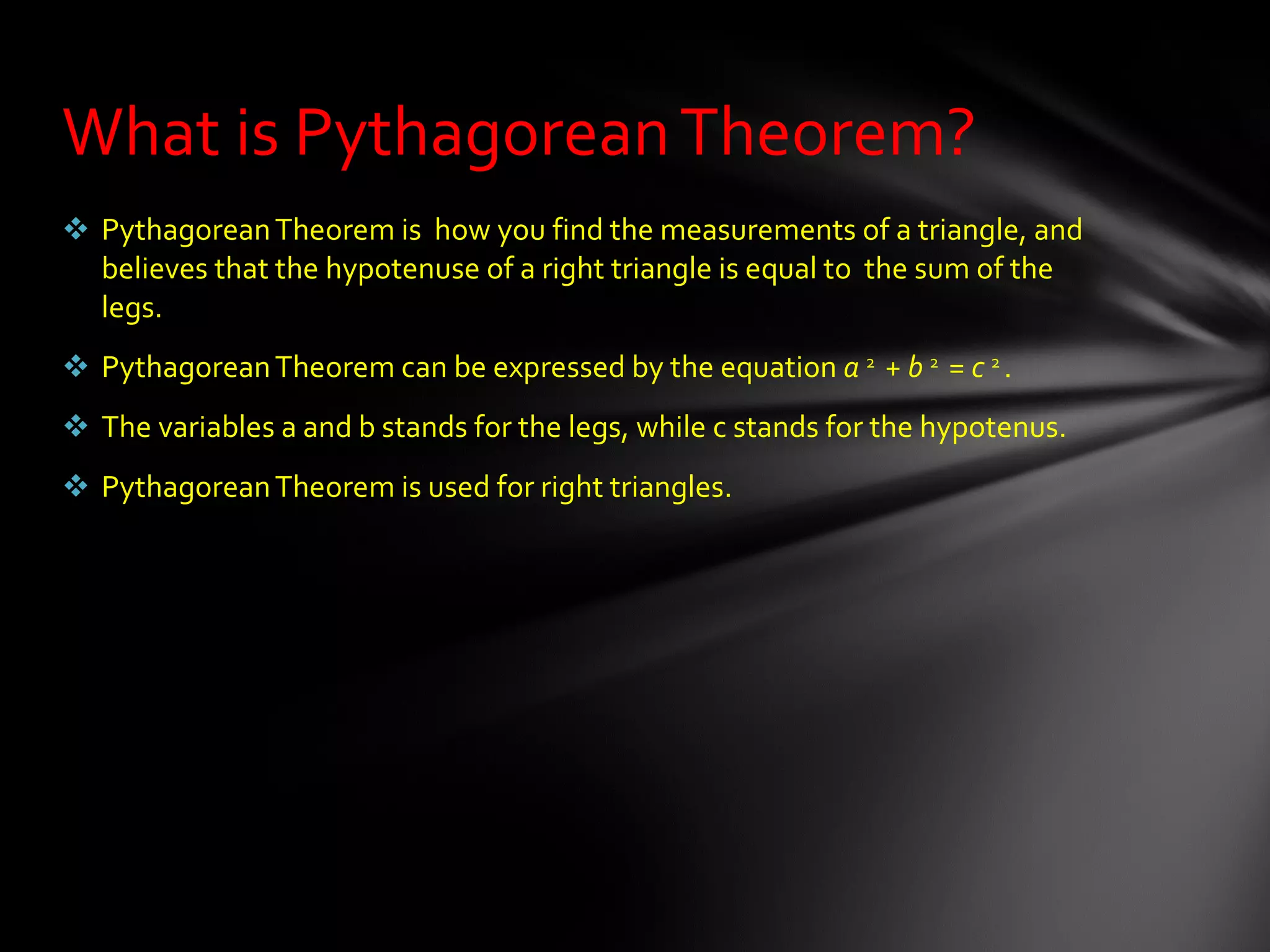 Pythagorean theorem | PPT