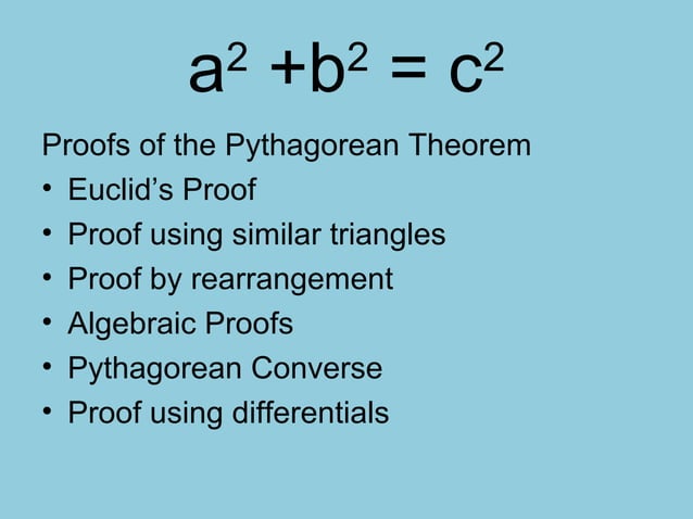 Pythagorean theorem | PPT | Physics | Science