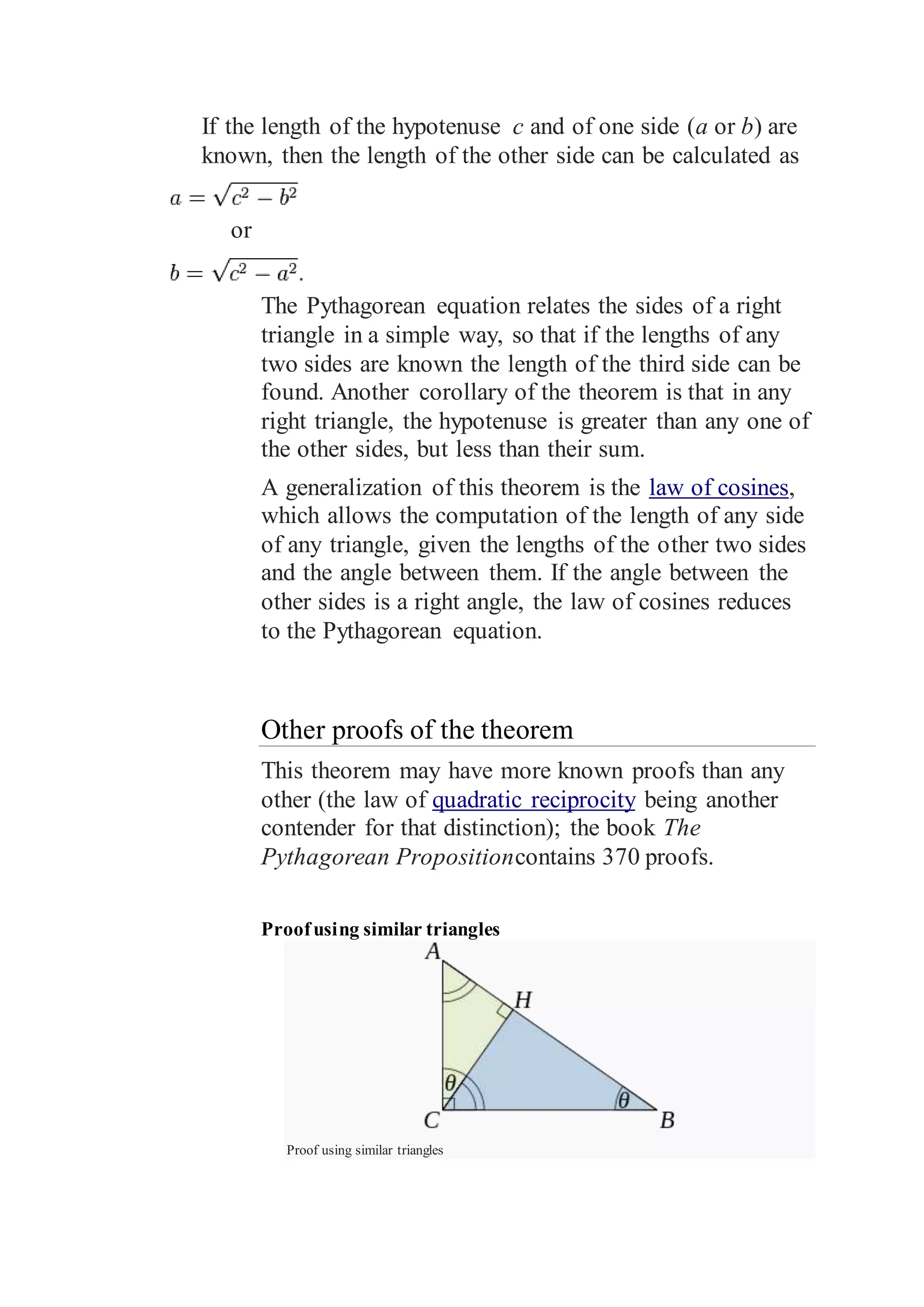 Pythagorean theorem | PDF