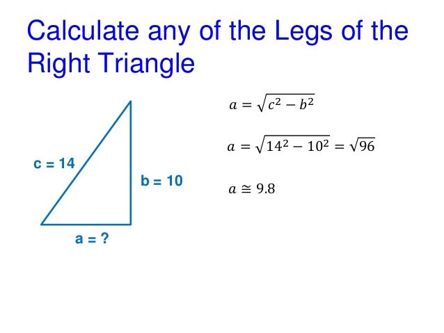 Pythagorean Theorem - Examples