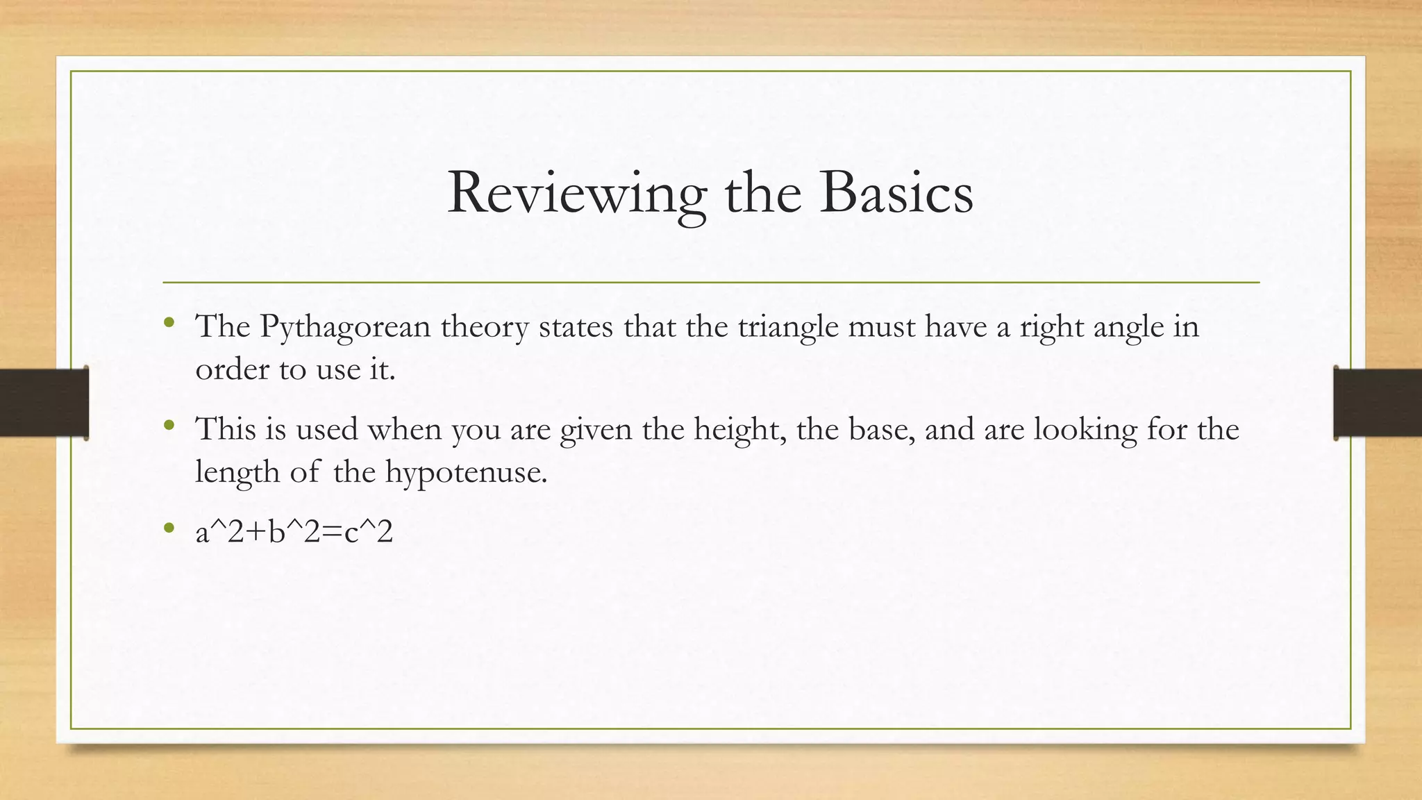 Pythagorean theorem | PPTX