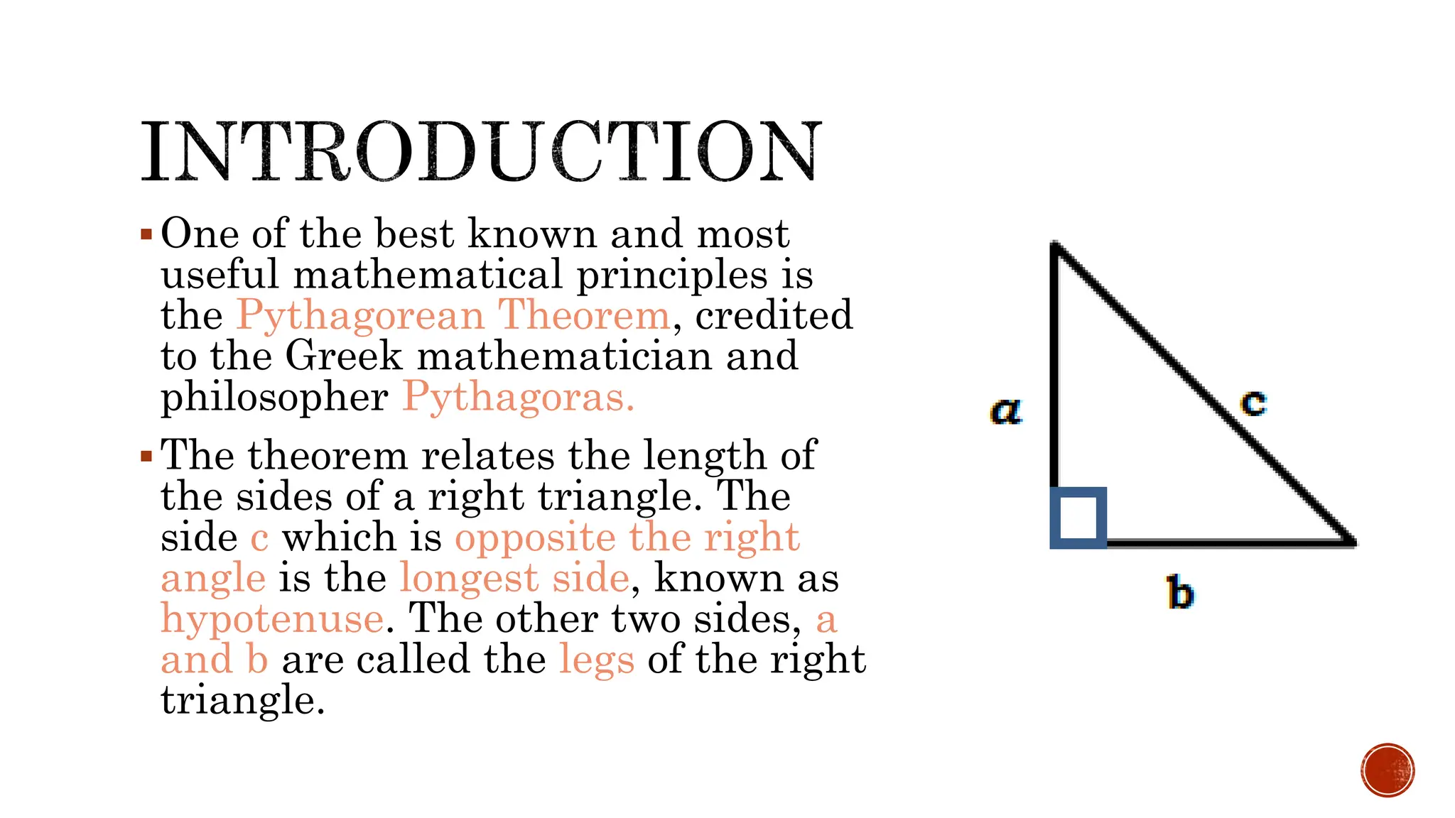 Pythagorean theorem Pythagorean theorem Pythagorean theorem.pptx