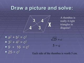 PYTHAGOREAN THEOREM on right triangles.ppt