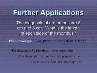 Pythagorean Theorem and its application to real life situation ppt | PPT
