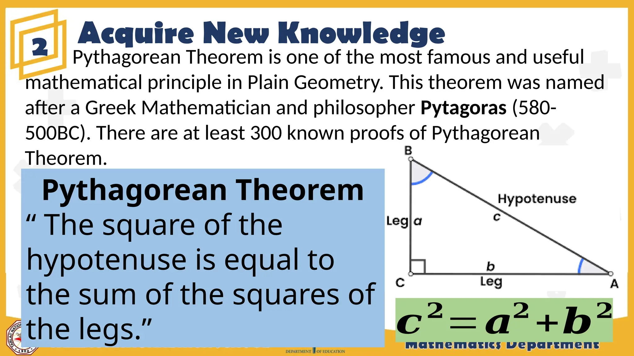 Pythagorean Theorem.pptxhugyfrderawstdfyug | PPT