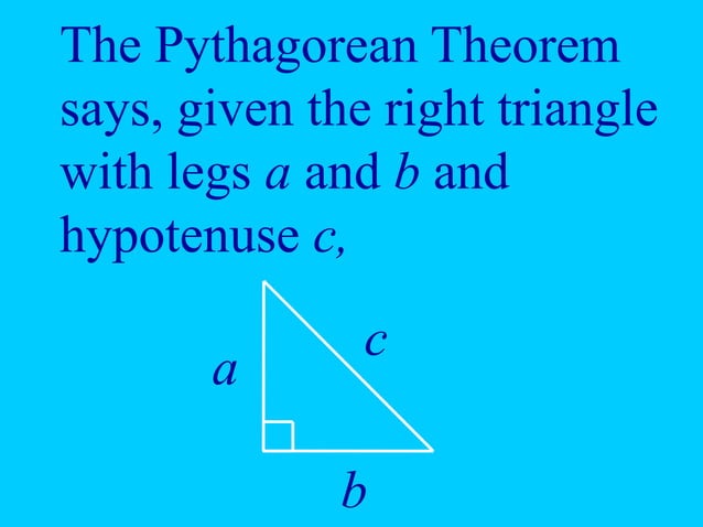 the PYTHAGOREAN THEOREM presentation.pptx