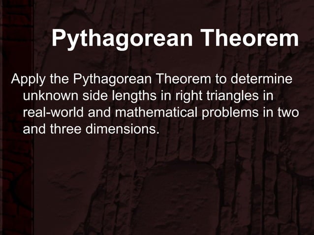 Pythagorean Theorem.powerpoint for grade 9 | PPTX