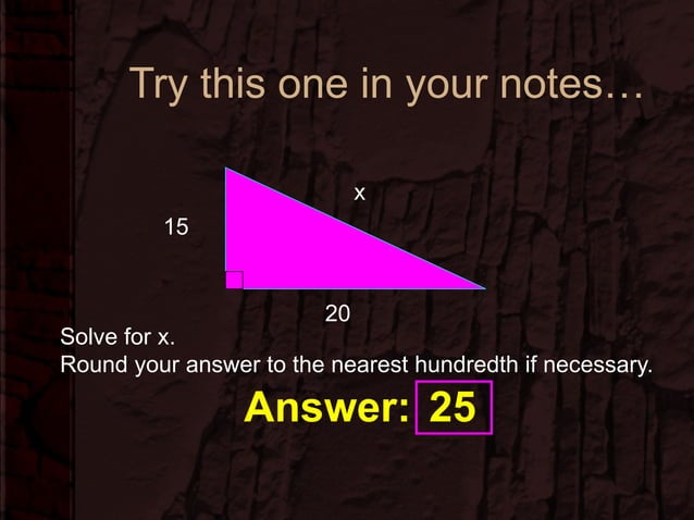 Pythagorean Theorem.powerpoint for grade 9 | PPTX