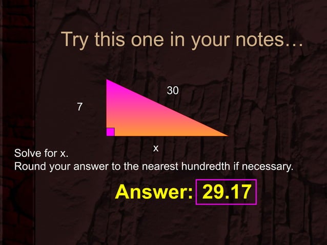 Pythagorean Theorem.powerpoint for grade 9 | PPTX