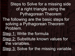Pythagorean Theorem.powerpoint for grade 9 | PPTX