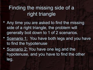 Pythagorean Theorem.powerpoint for grade 9 | PPTX