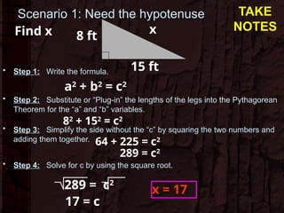 Pythagorean Theorem.powerpoint for grade 9 | PPTX