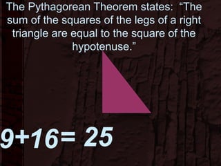 Understanding the Pythagorean Theorem ppt | PPTX