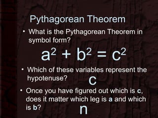 Understanding the Pythagorean Theorem ppt | PPTX