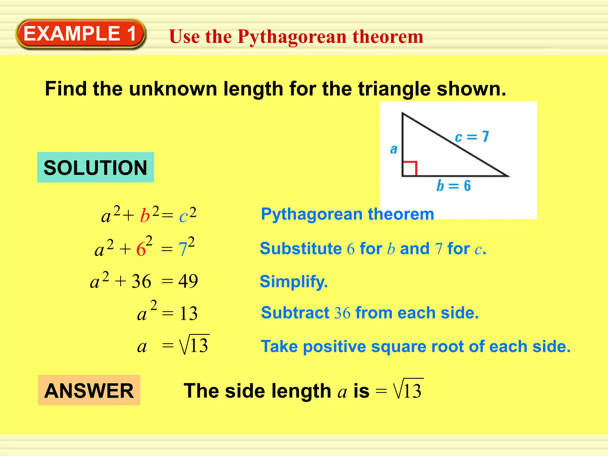 Pythagorean theorem 11.4 | PPT