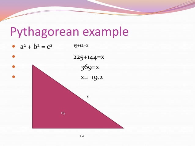 Pythagorean theorem and distance formal power point | PPTX | Physics | Science