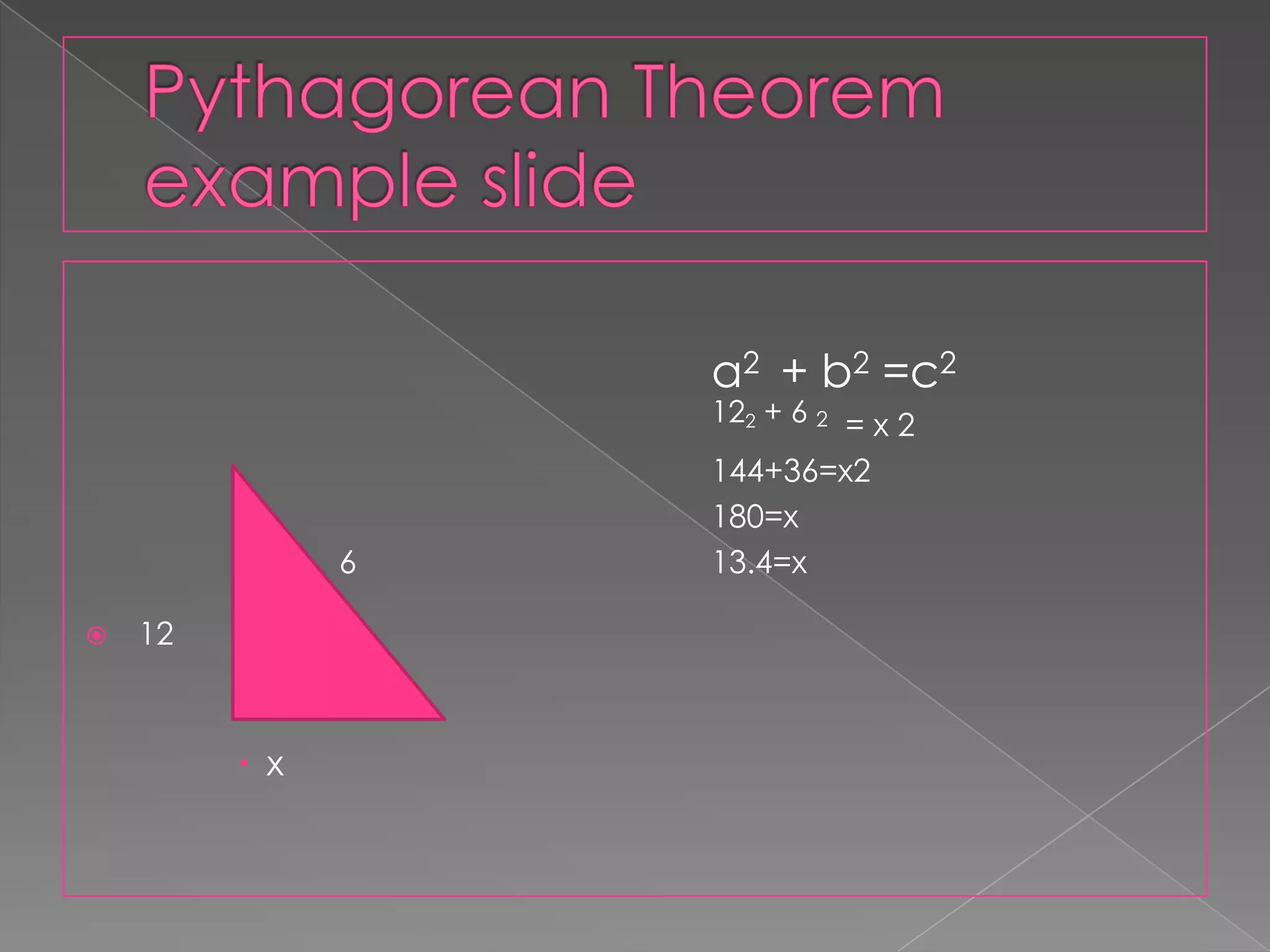 Pythagorean theorem and distance formula | PPT