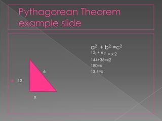 Pythagorean theorem and distance formula | PPTX