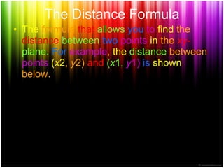 Pythagorean theorem and distance formula | PPT