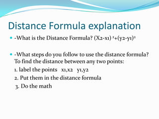 Pythagorean theorem and distance formula | PPTX