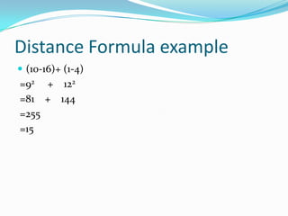 Pythagorean theorem and distance formula | PPTX